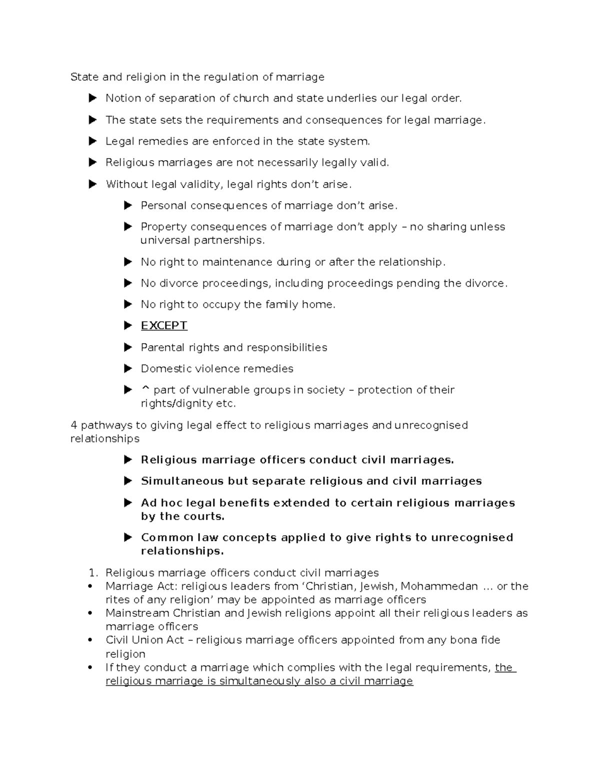 Developments in muslim marriages - State and religion in the regulation ...