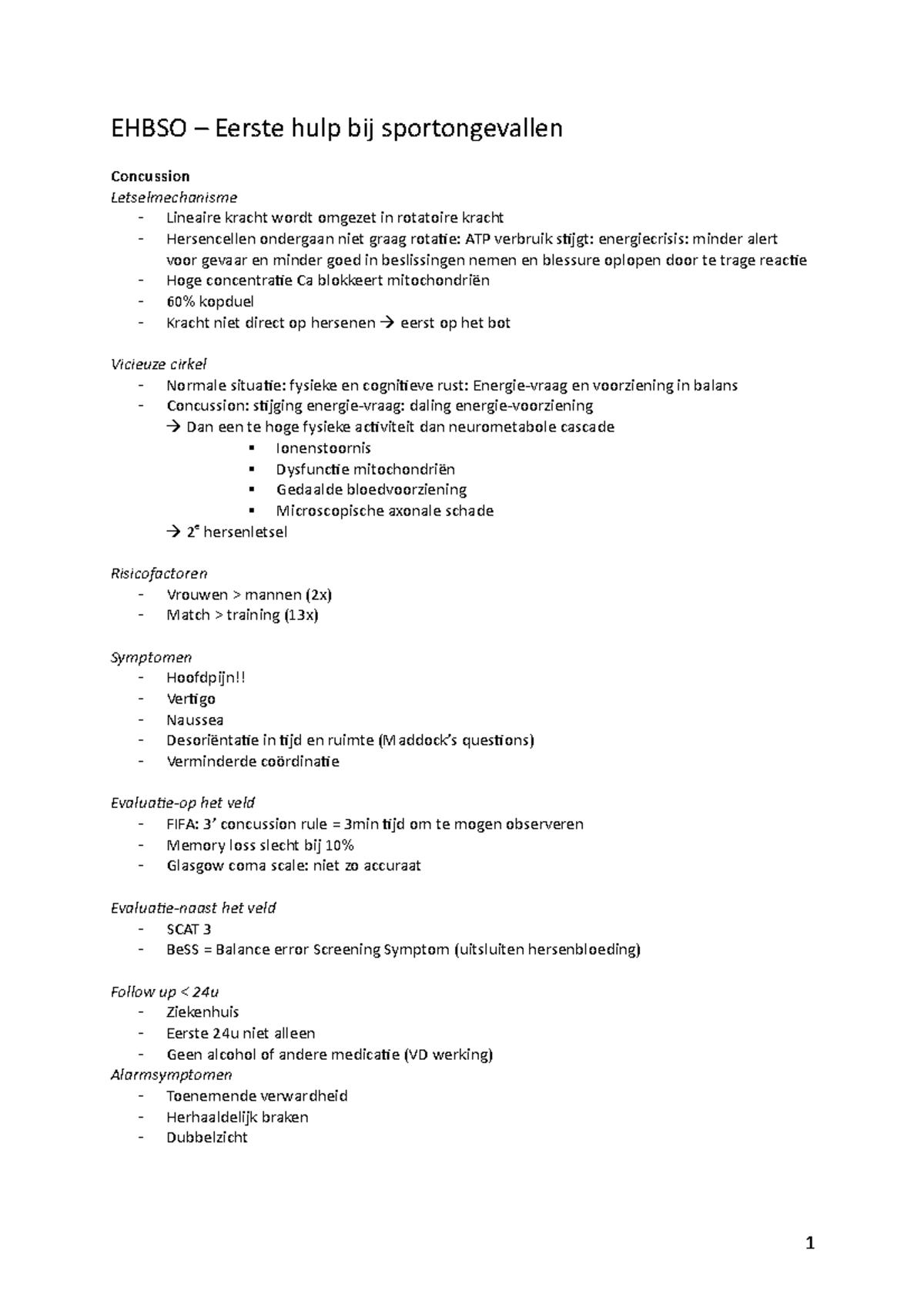 Ehbso praktijkles (eerste hulp bij sportongevallen) - EHBSO – Eerste ...