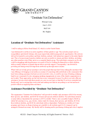 SC WD19 EOM2-1 Monique Long Report 1 - Monique Long SUBMISSION #1 ...