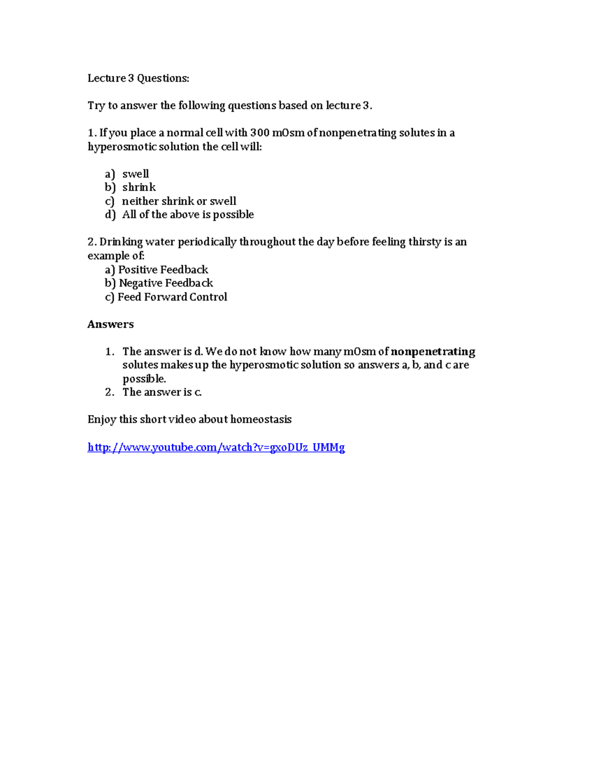 Lecture 3 TA Questions - Lecture 3 Questions: Try to answer the ...