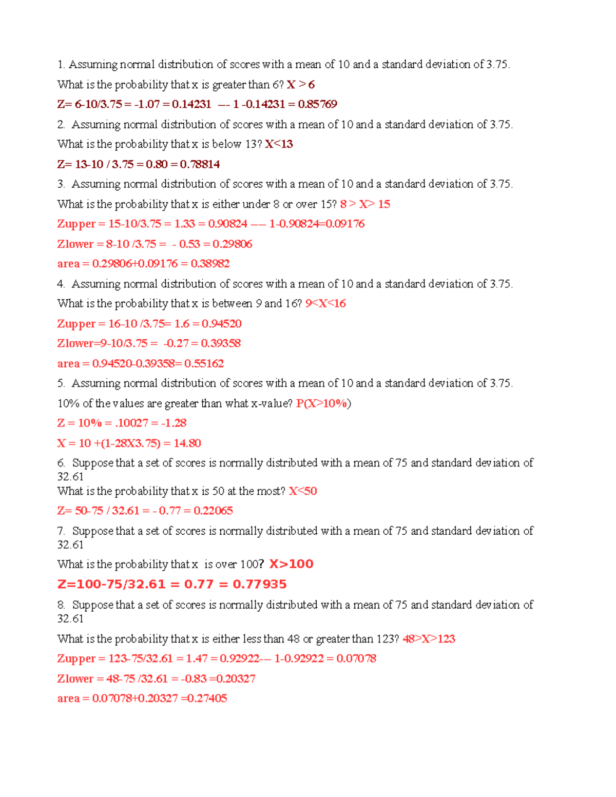 Module 3 QUIZ Answer[ 372847 ] - Assuming normal distribution of scores ...