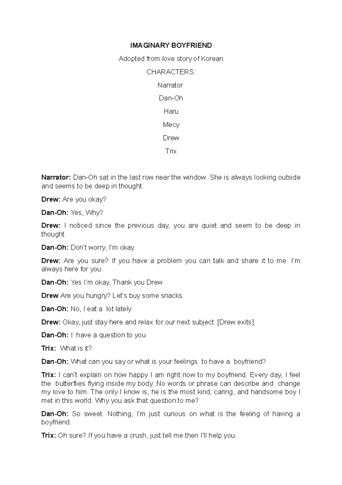 CCW - for personal - IMAGINARY BOYFRIEND Adopted from love story of ...
