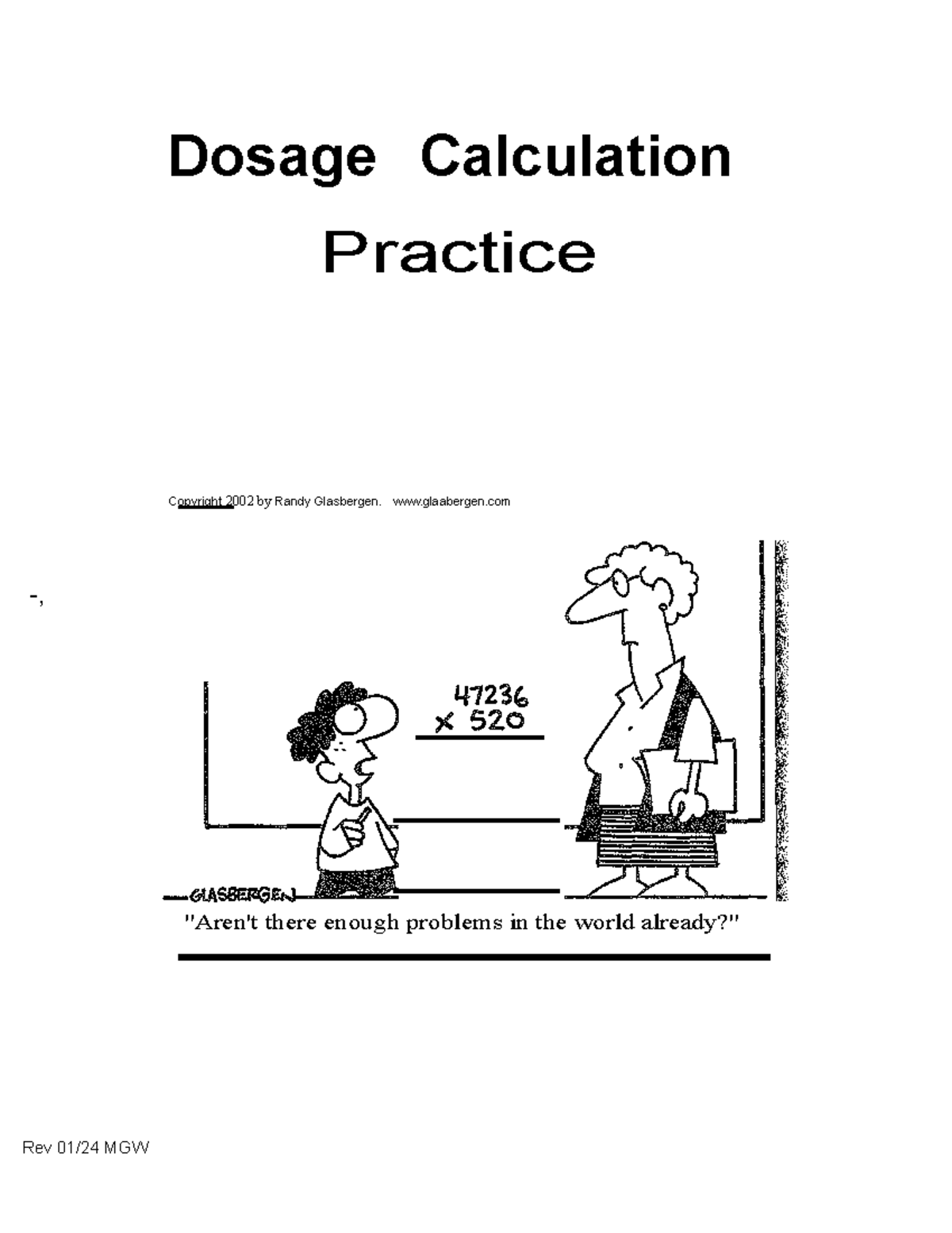 Pediatric Drug Calculations Test Sp24 - Dosage Calculation Practice ...