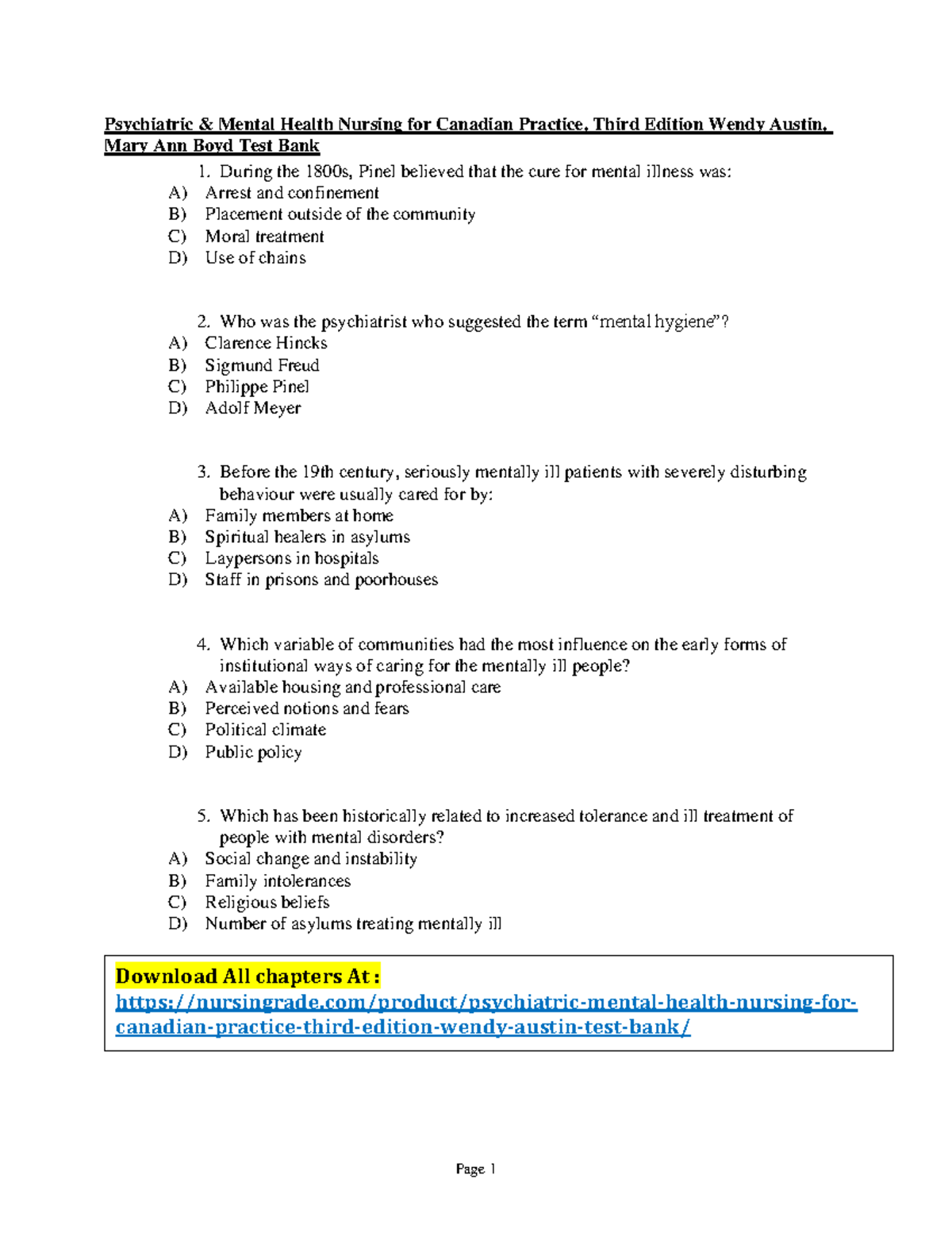 Psychiatric & Mental Health Nursing for Canadian Practice, Third ...