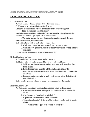 Chapter 5 Notes - Ethical Decisions and Dilemmas in Criminal Justice ...