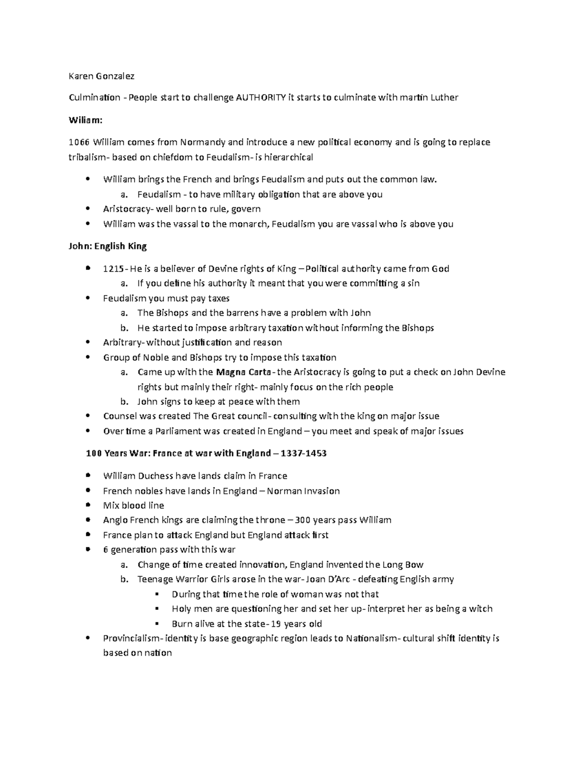 US Notes 6 - Introduction to how history started that leads up to US ...