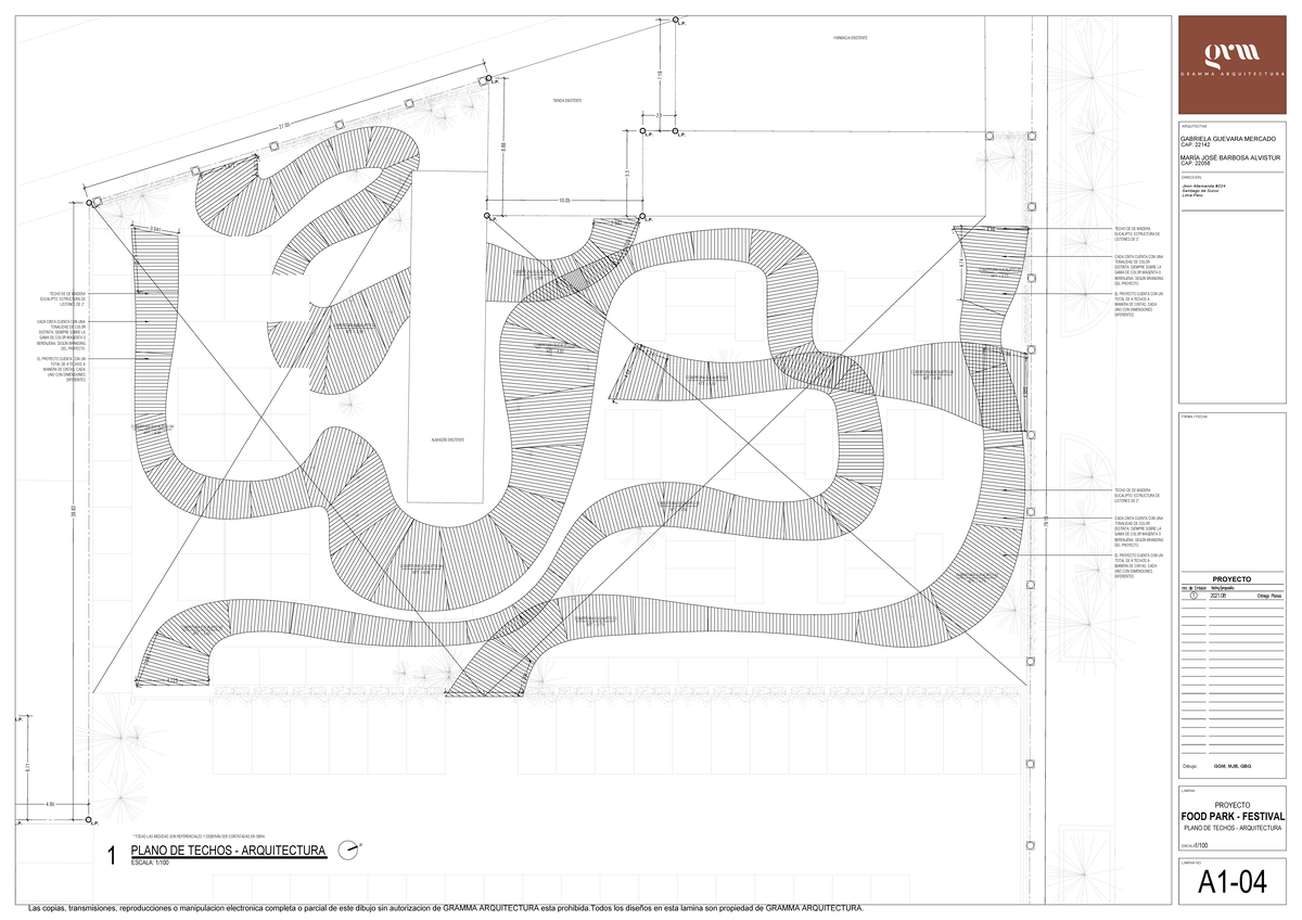 A1-04 Plano DE Techos - Arquitectura PARQUE TEMATICO EN SANJUAN DE ...