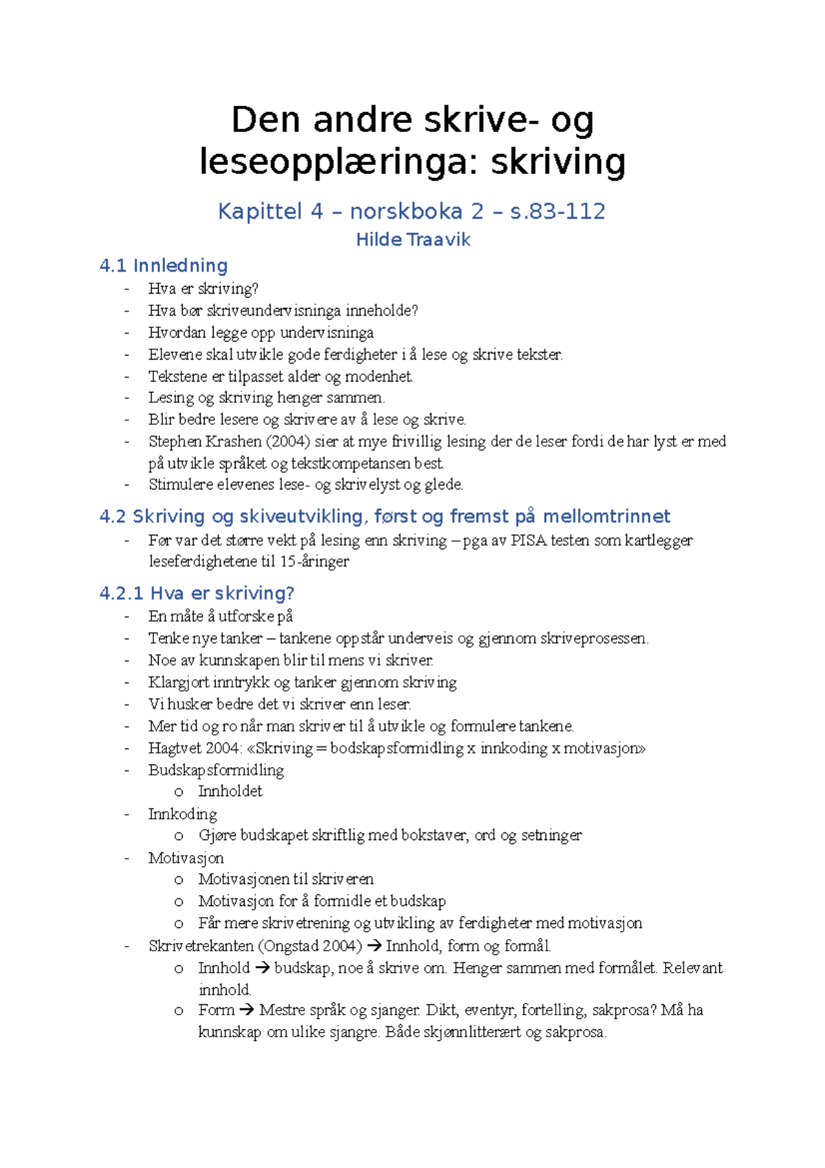 Kap 4 Den andre skriveopplæringa - Den andre skrive- og leseopplæringa ...