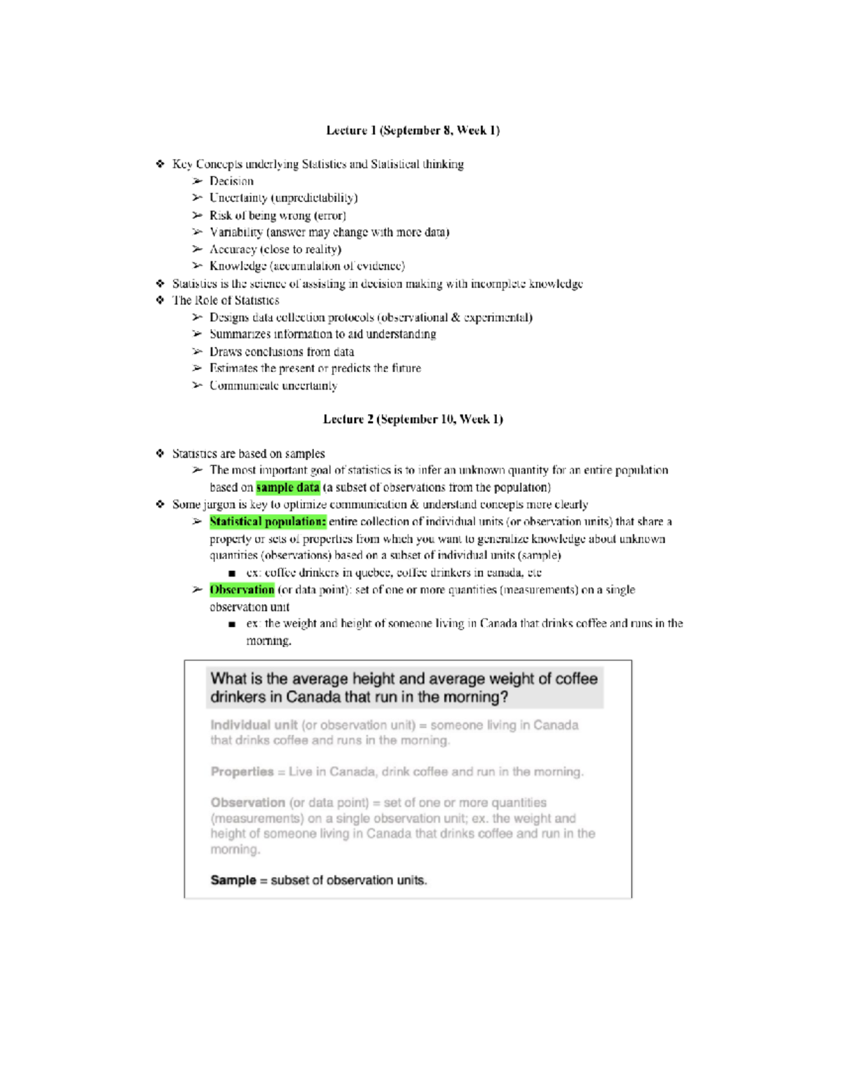Lecture notes 1-6 , others will be posted later - Biol367 - Studocu