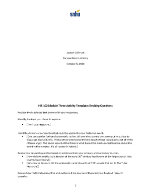 PSY 355 Module Three Activity Template - Joseph G. Shrum Theories in ...