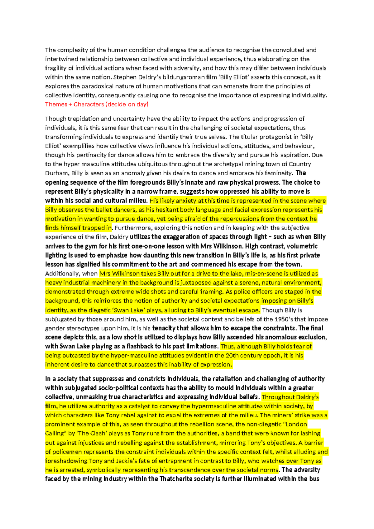 Billy elliot hsc essay 618d9d5b4a0cf - The complexity of the human ...