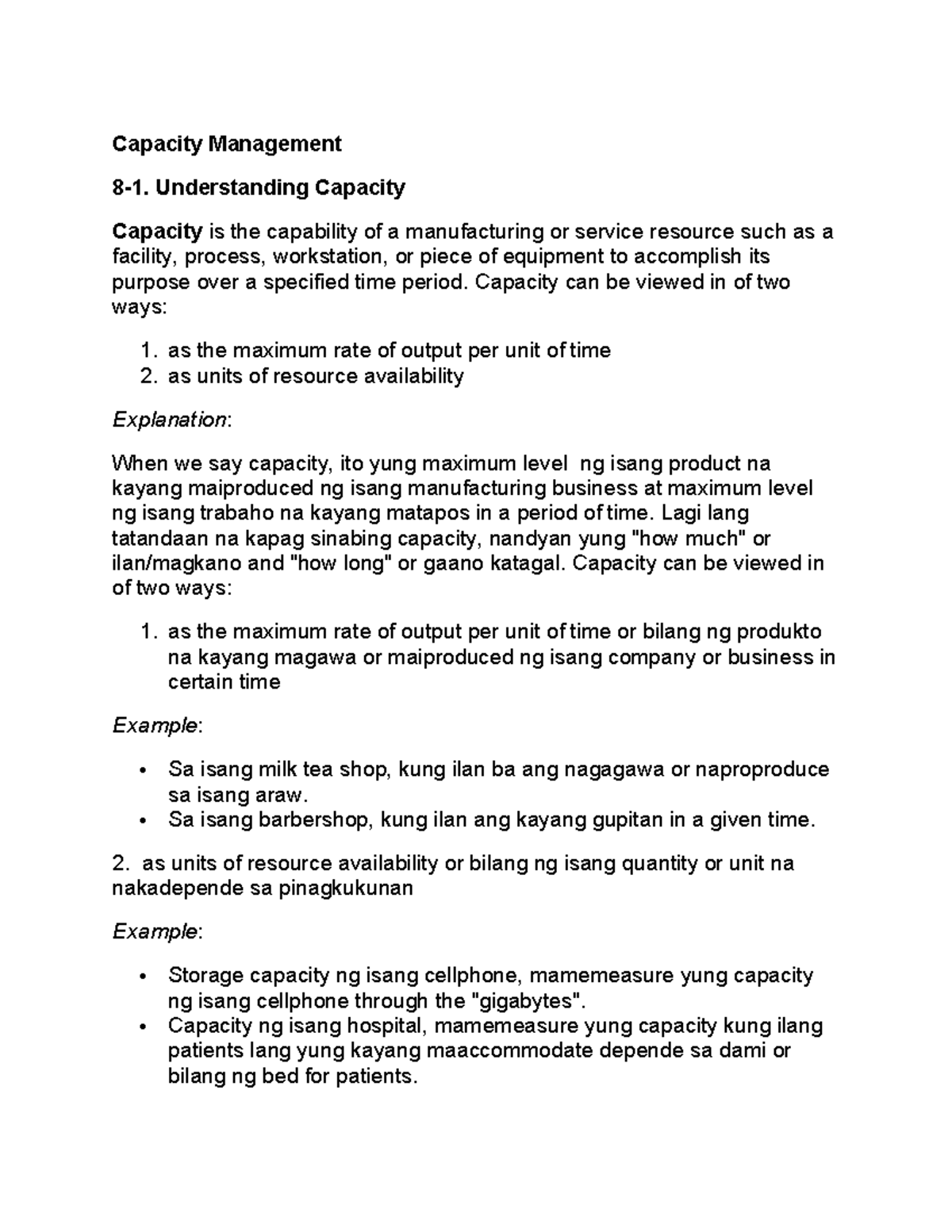 Asdasd - about computer - Capacity Management 8-1. Understanding ...