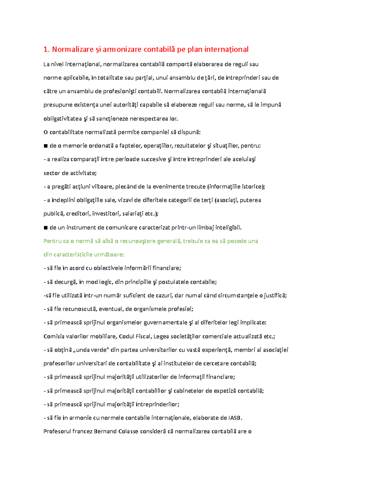 Normalizare - curs - 1. Normalizare și armonizare contabilă pe plan ...