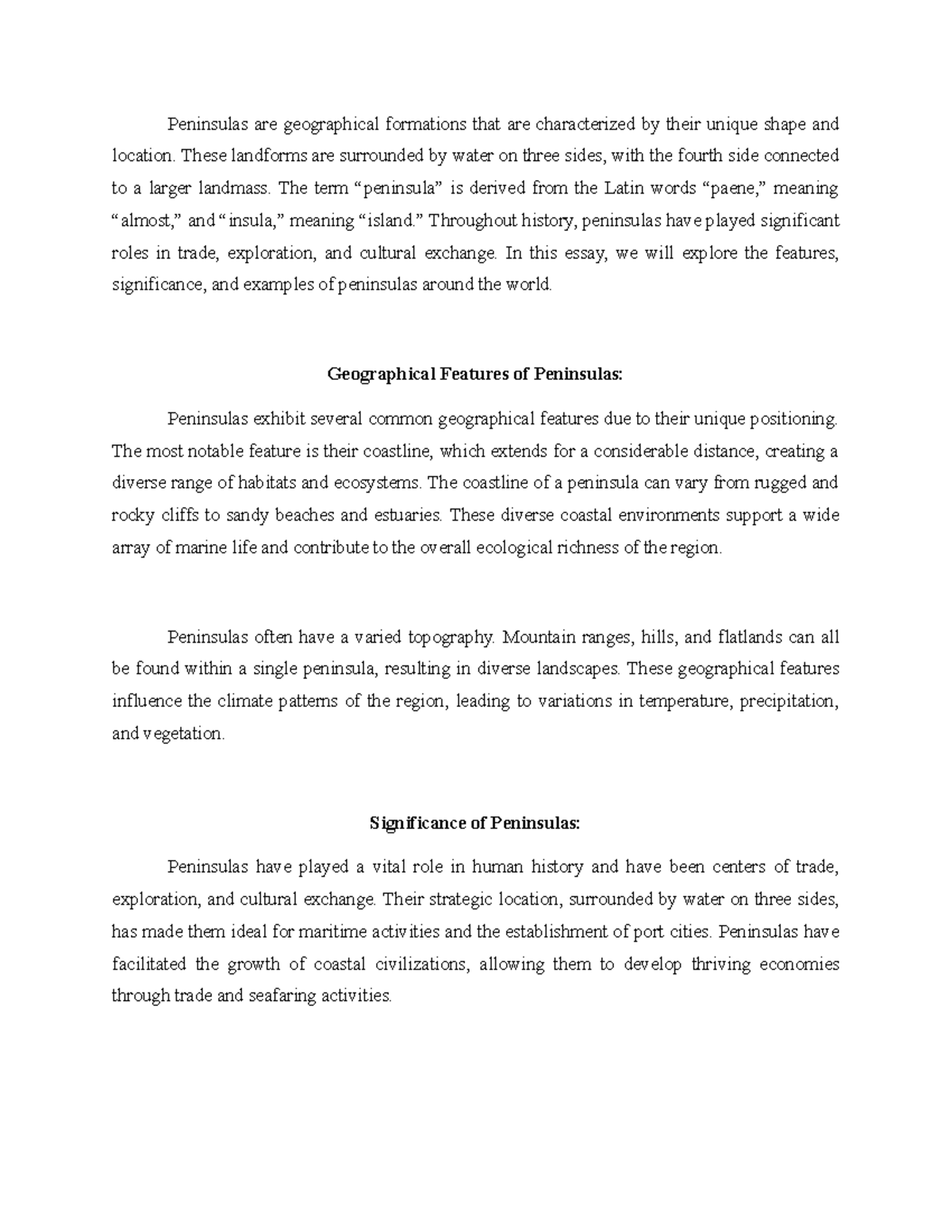 The Peninsular - Short stories about The Peninsulas - Peninsulas are ...