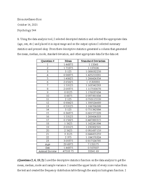 Tests & Measurements Report 2 - Erica Arellanes-Rios 11/24/ Dr ...