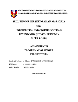 Assignment GLS681 - ASSIGNMENT (MINI GIS PROJECT) - 20% MANAGING GIS (GLS681) Apply your ...