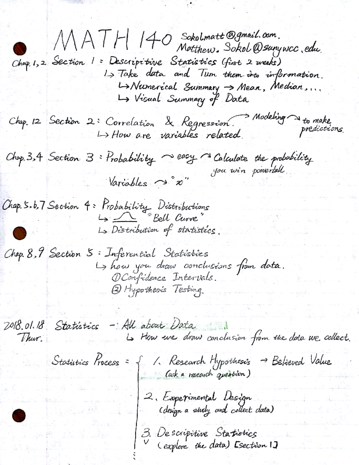Notes Parts #1 - MATH 140 - Studocu