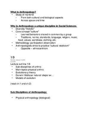 Anthro 101 notes - April 9th Primate Morphologies with Illustrations ...