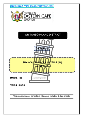 FS Physical Sciences Grade 12 September 2024 P1 and Memo - PREPARATORY ...