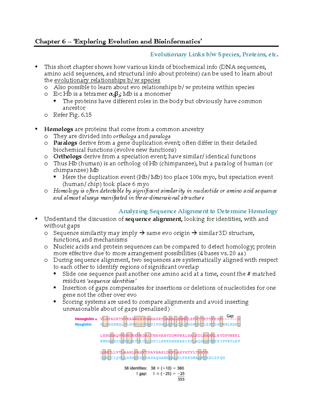 Chapter 6 Exploring Evolution and Bioinformatics - Chapter 6 – ‘Exploring Evolution and - Studocu