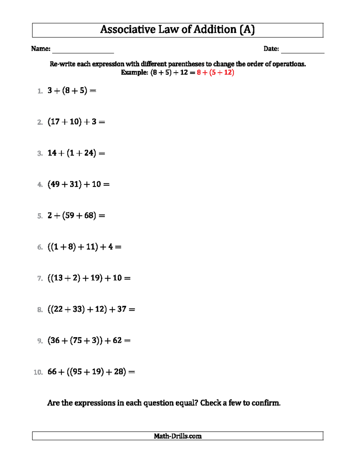 2.1 Associative Law of Addition - MAT 630 - Studocu