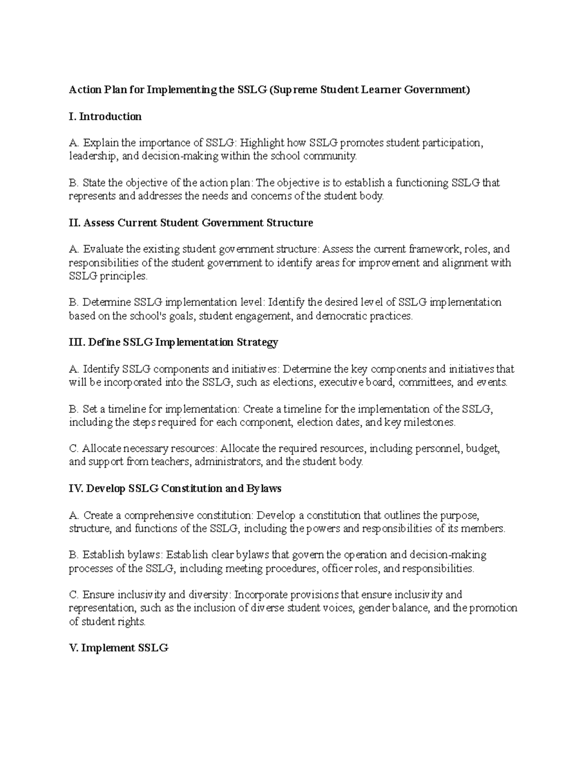 Document - Striving the best of my capabilities - Action Plan for ...