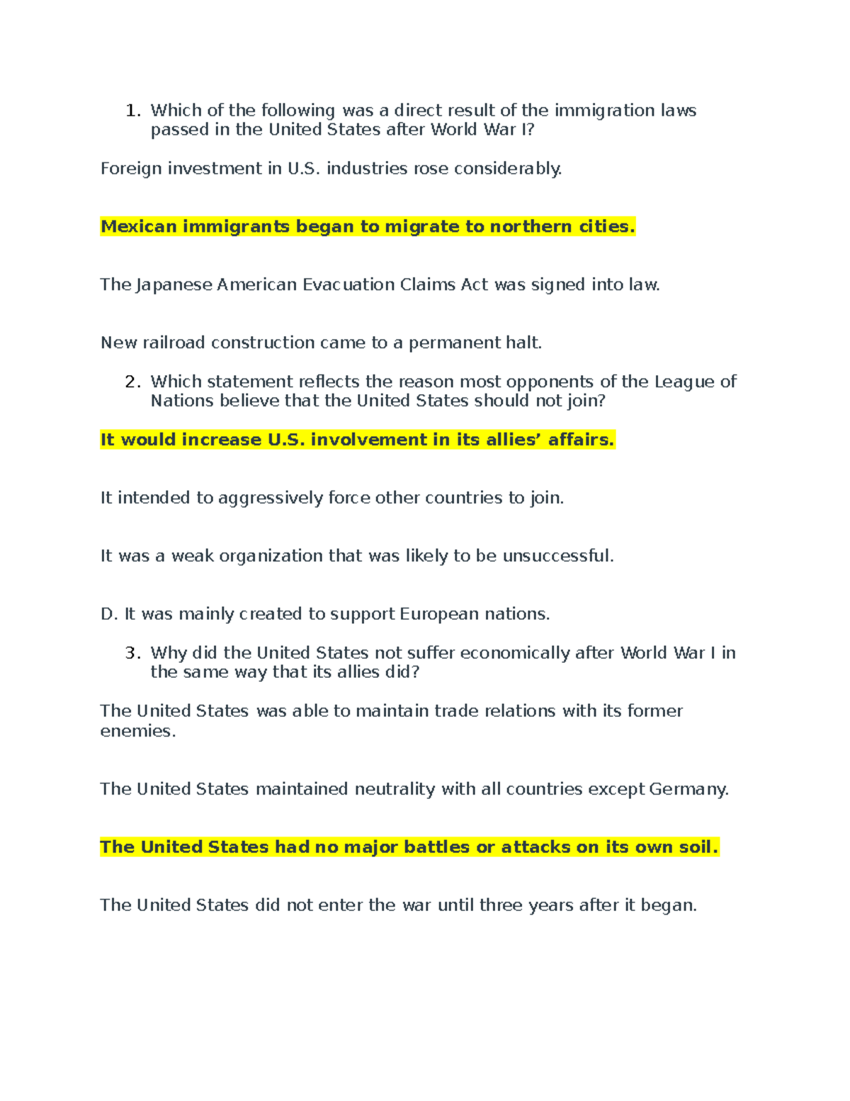 Quiz-4-contemporaty history- Module 3 World War I - Which of the ...