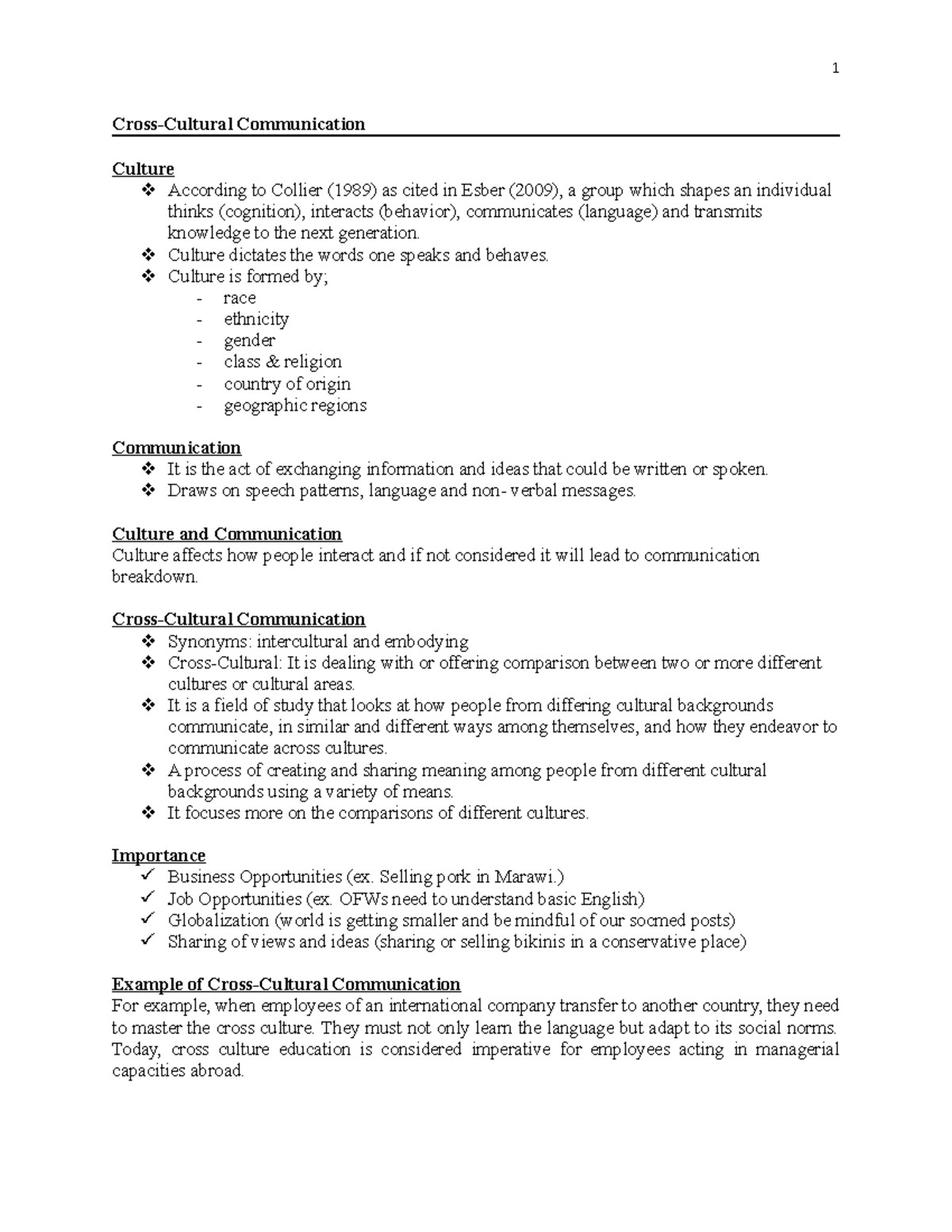 Cross-Cultural Communication Report - Cross-Cultural Communication ...