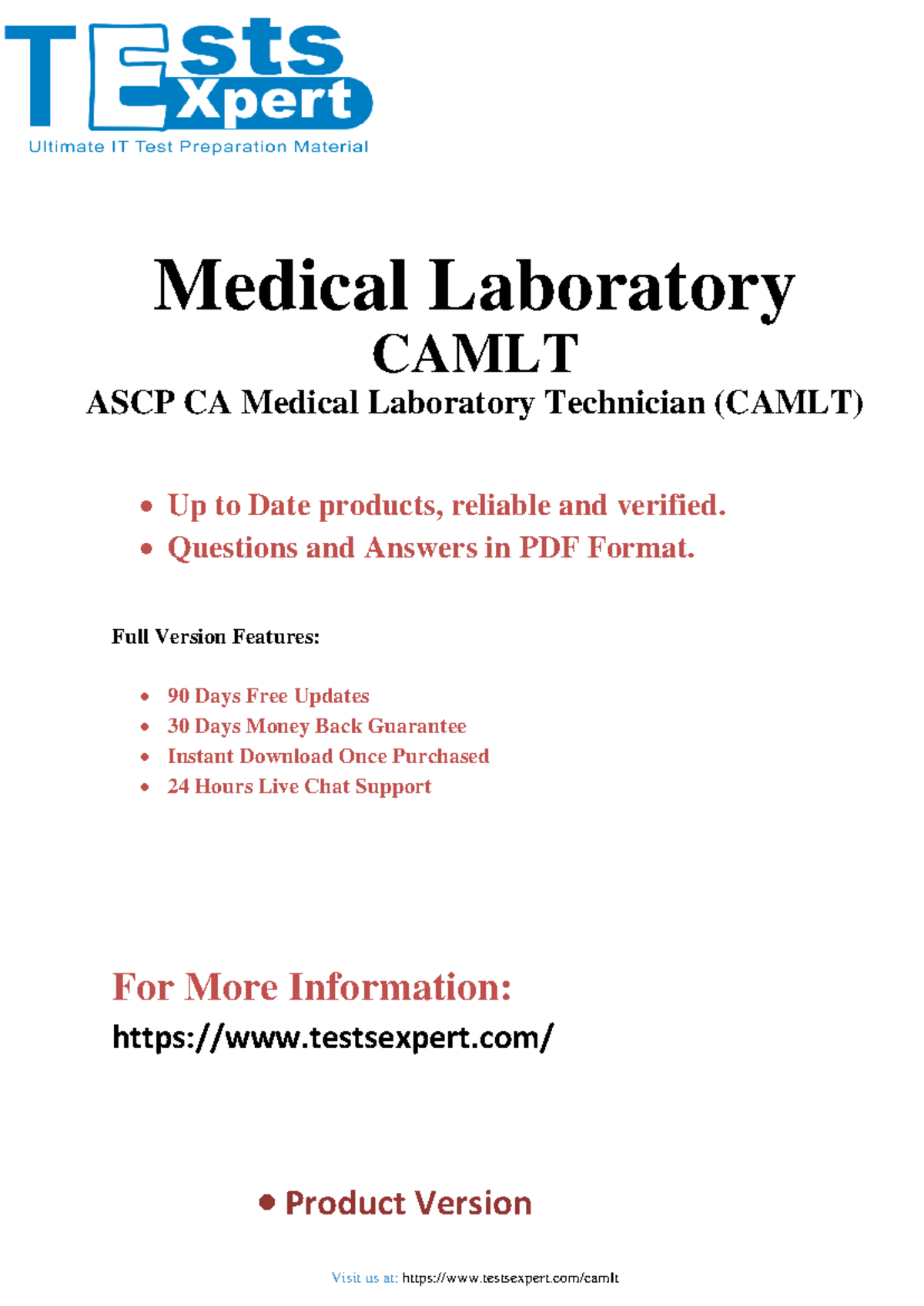 Pass Your Camlt - ASCP CA Medical Lab Technician Exam - Up to Date ...