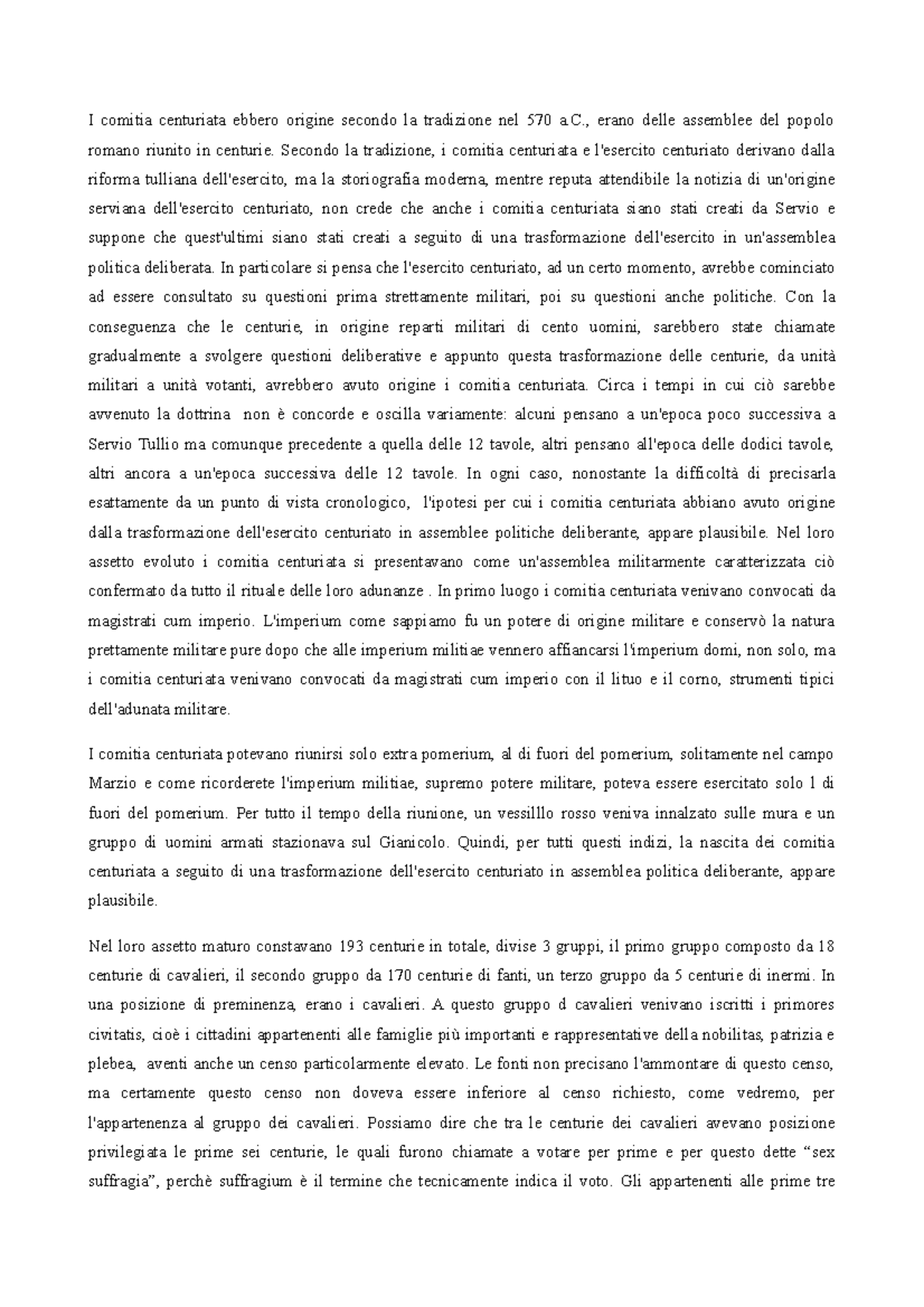 Comitia centuriata - , erano delle assemblee del popolo romano riunito ...