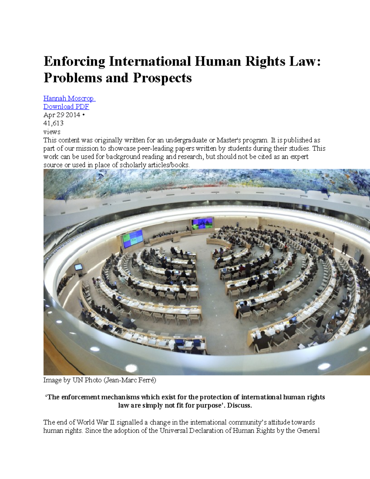 Enforcing International Human Rights Law - Enforcing International ...