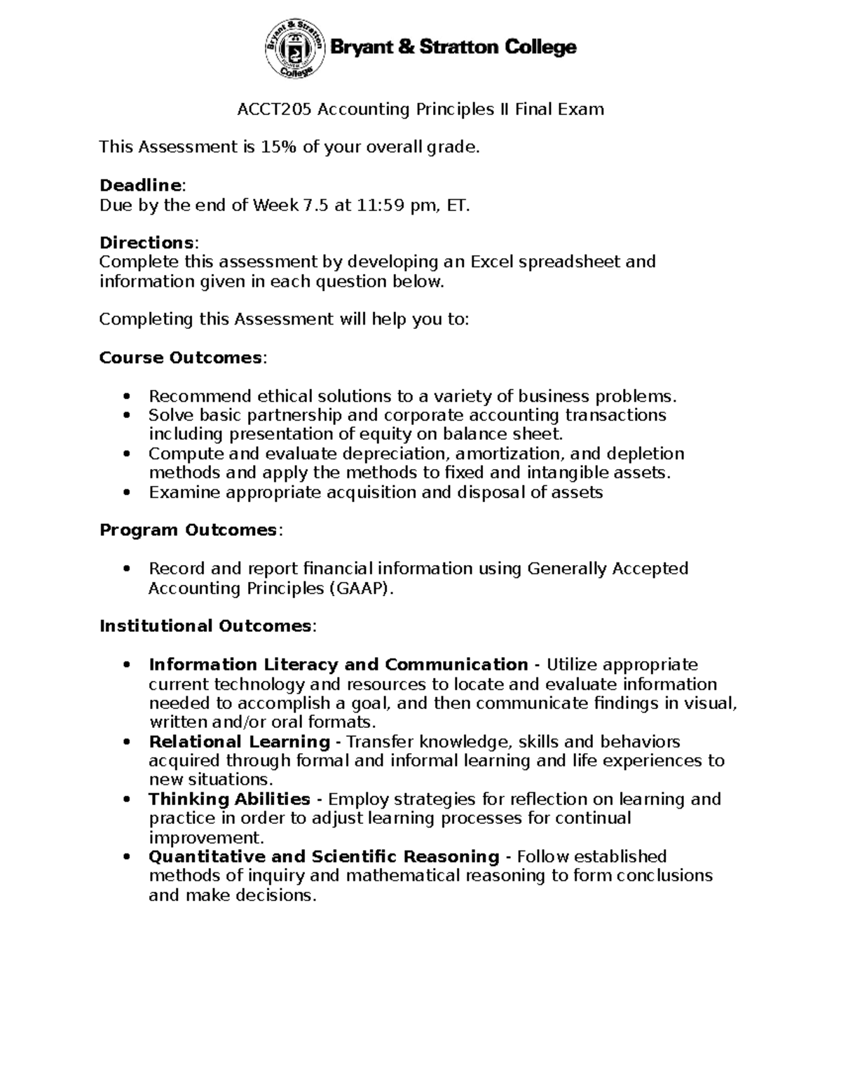 50092547 - Lecture notes 1 - ACCT205 Accounting Principles II Final ...