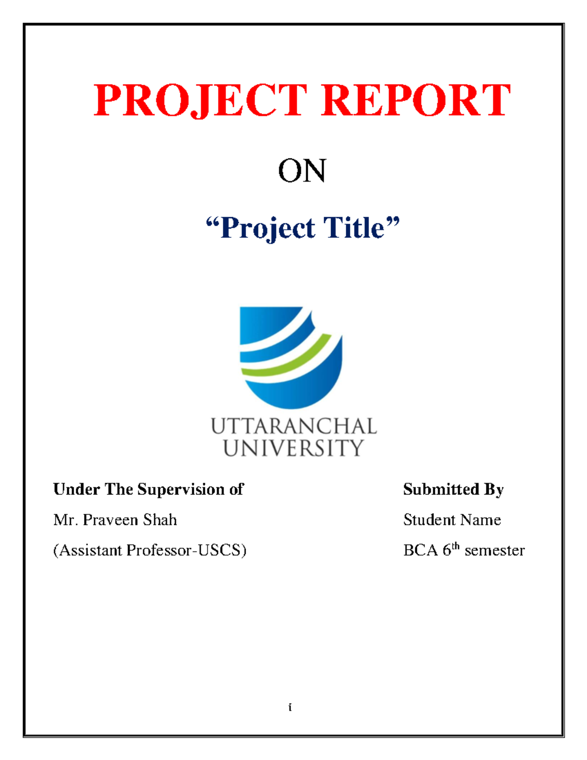 Report pages title,acknowldegment,declaration and certificate - i ...