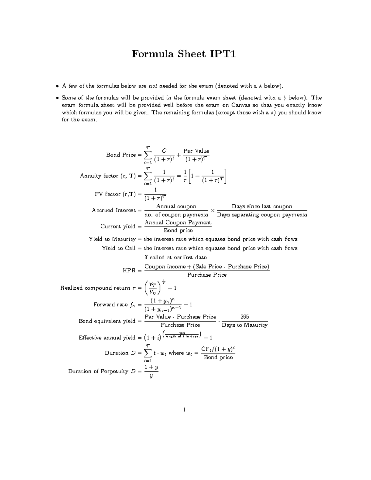 Formula Sheet IPT1 - Formula Sheet IPT A few of the formulas below ...