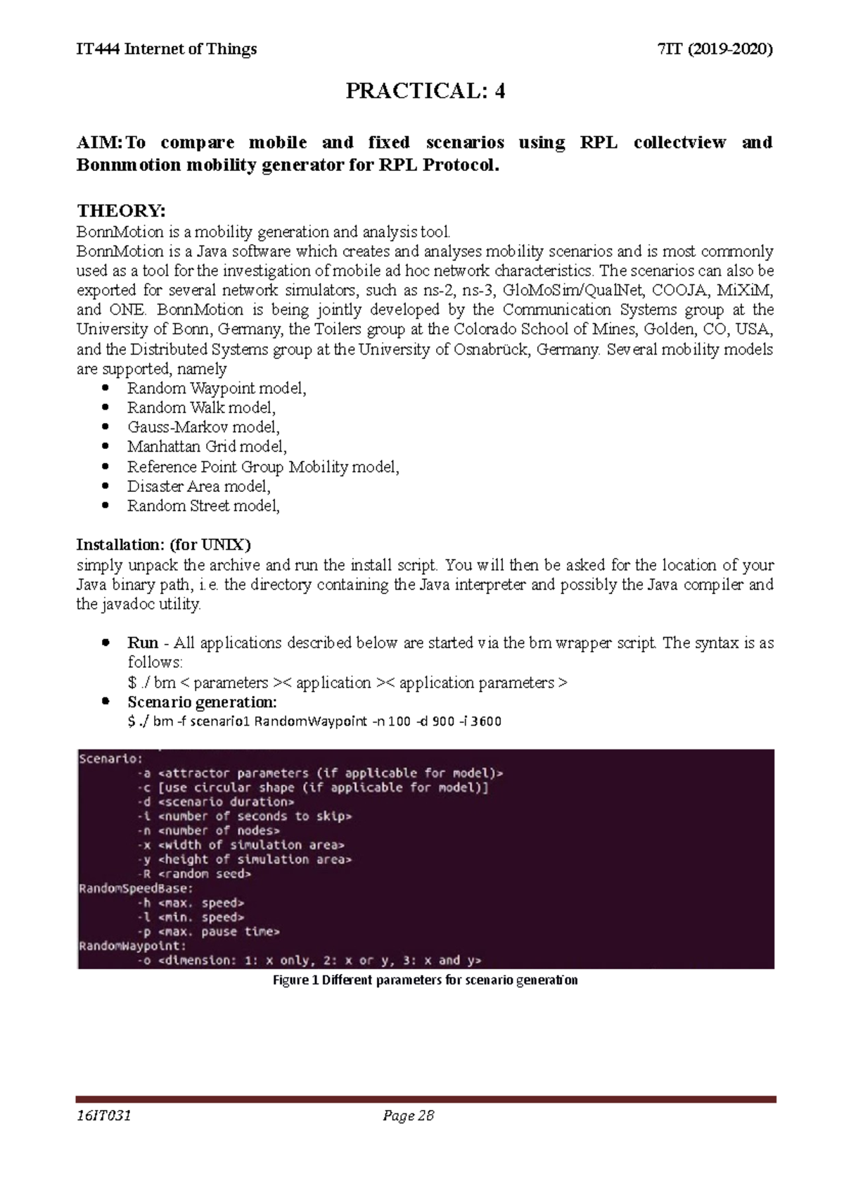 16IT031 Practical 4 iot - PRACTICAL: 4 AIM:To compare mobile and fixed ...