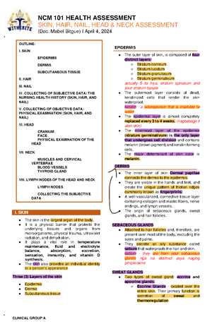 NCM 101 - Assessment of the Eyes - ASSESSMENT OF THE EYES Dr. Alyssa ...