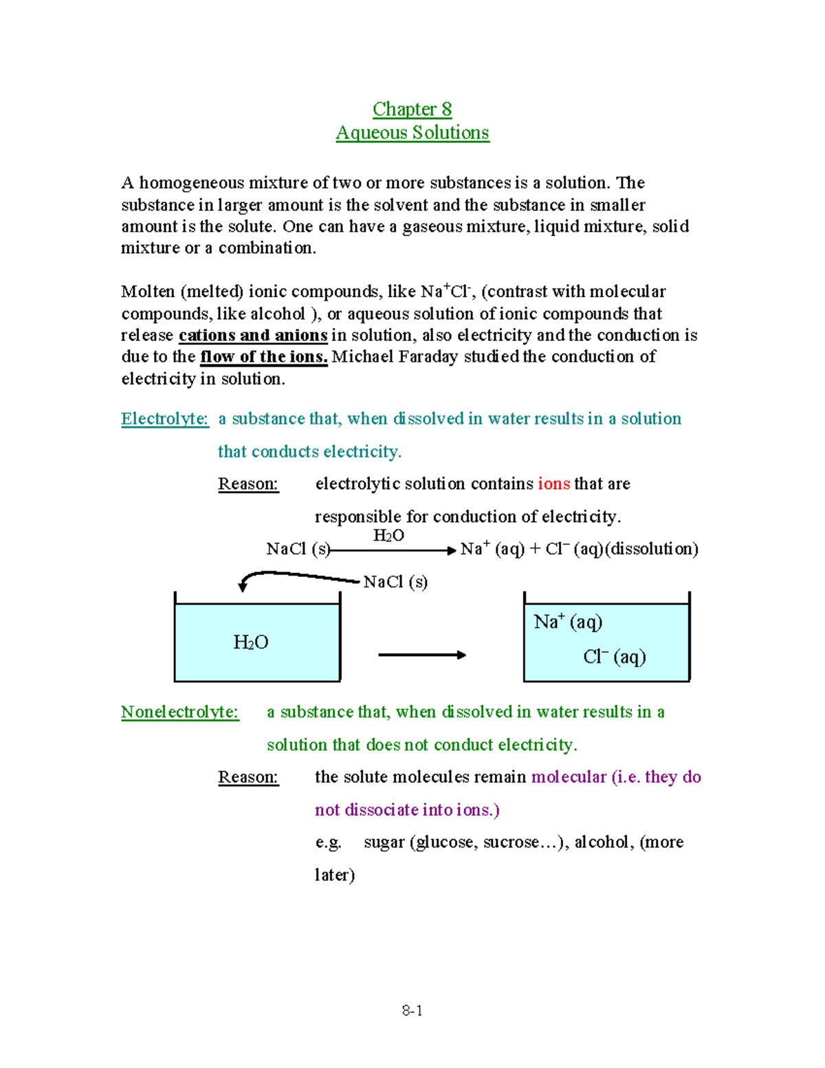 Chapter 8 - Rutgers Spring 24 Rabeony Course Notes - Chapter 8 Aqueous ...