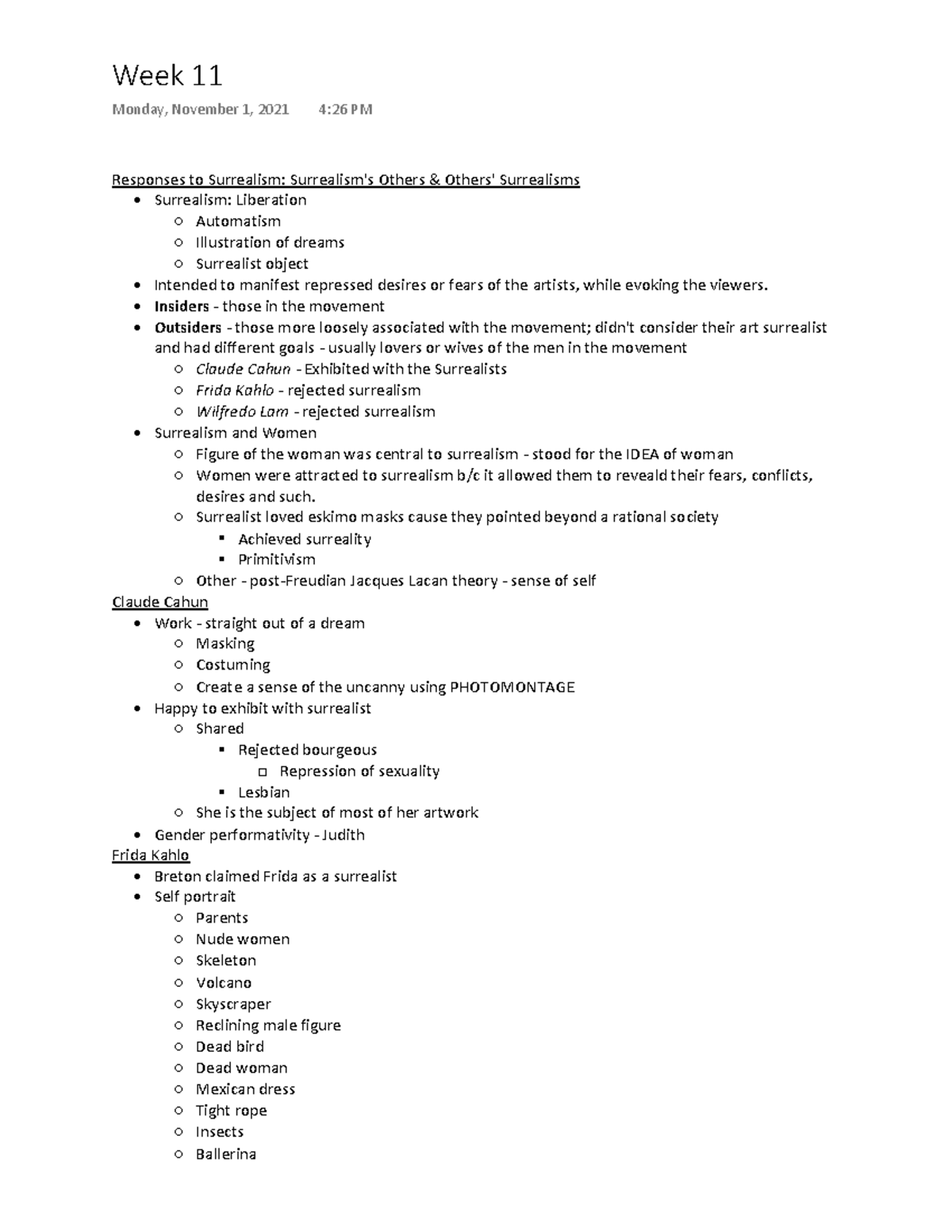 History of modern art notes 11 - Responses to Surrealism: Surrealism's ...