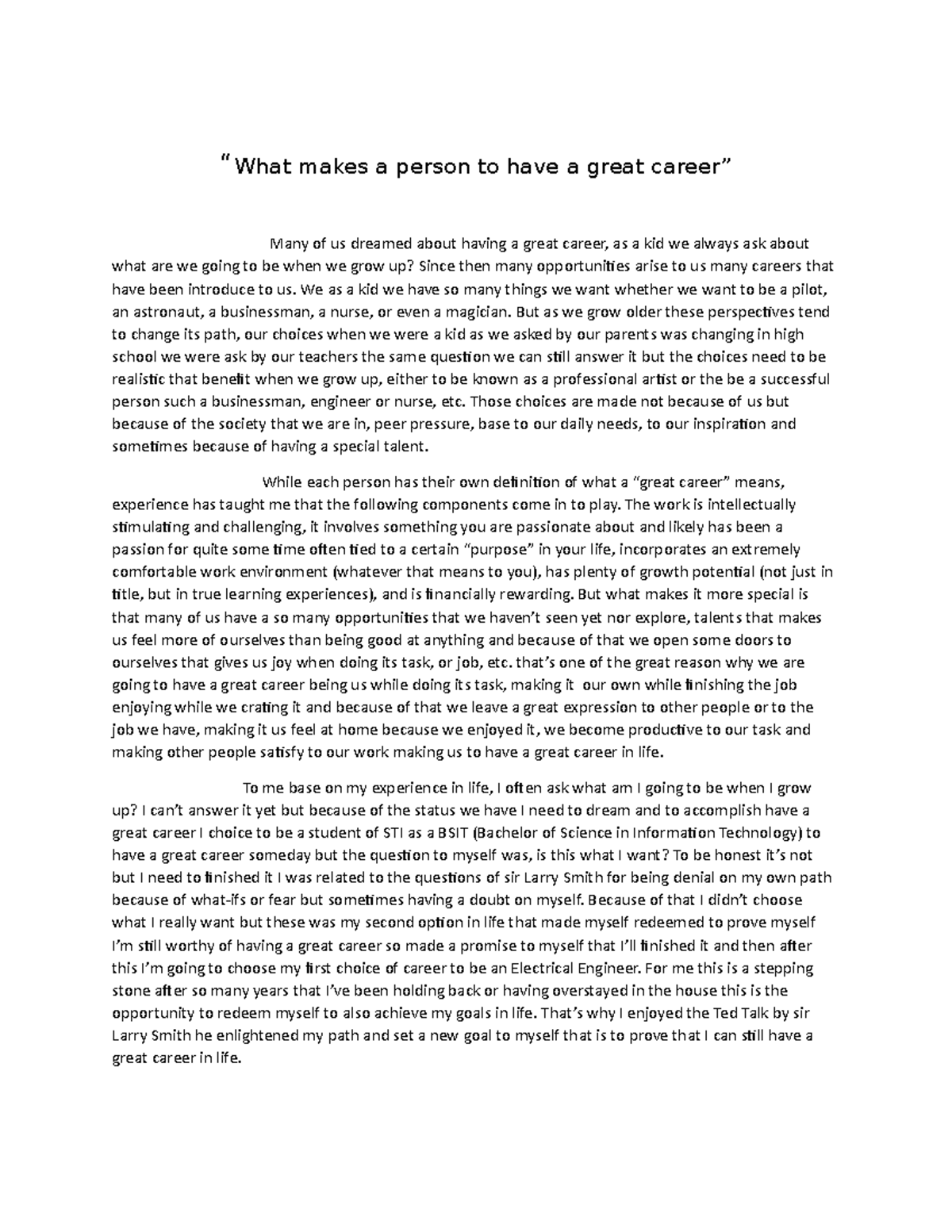 Euthenics - Why you will fail to have a great career? - “What makes a ...