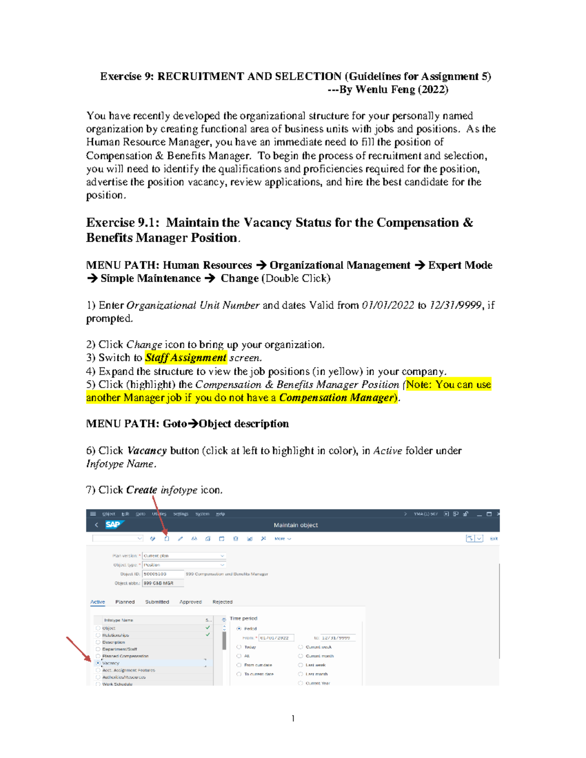 5 Recruitment Practise Guidelines 2022M 1 - Exercise 9: RECRUITMENT AND ...