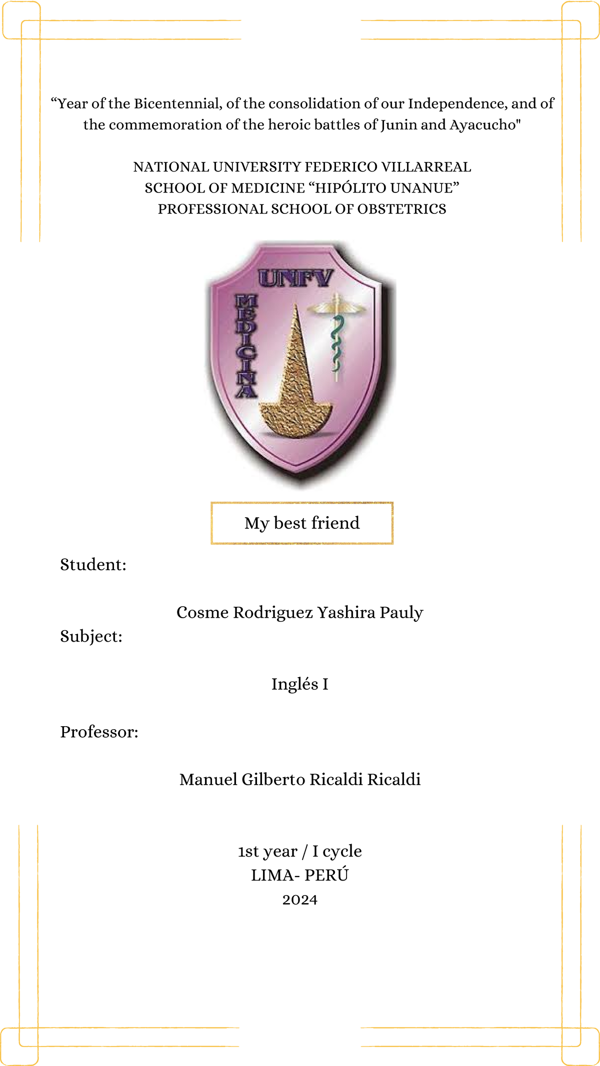 L05 Cosme Rodriguez Yashira Pauly FMHU EPO - Inglés basico - “Year of ...