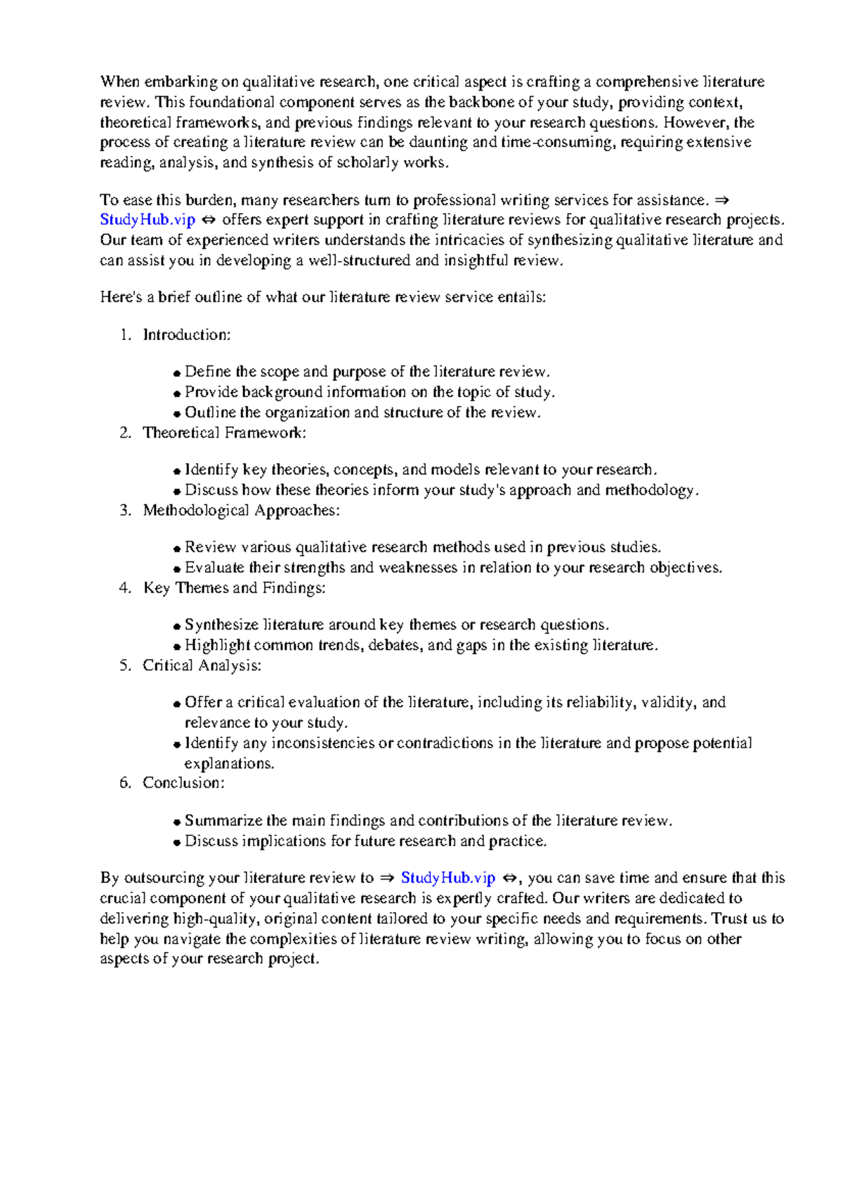 Literature Review Outline For Qualitative Research - When embarking on ...