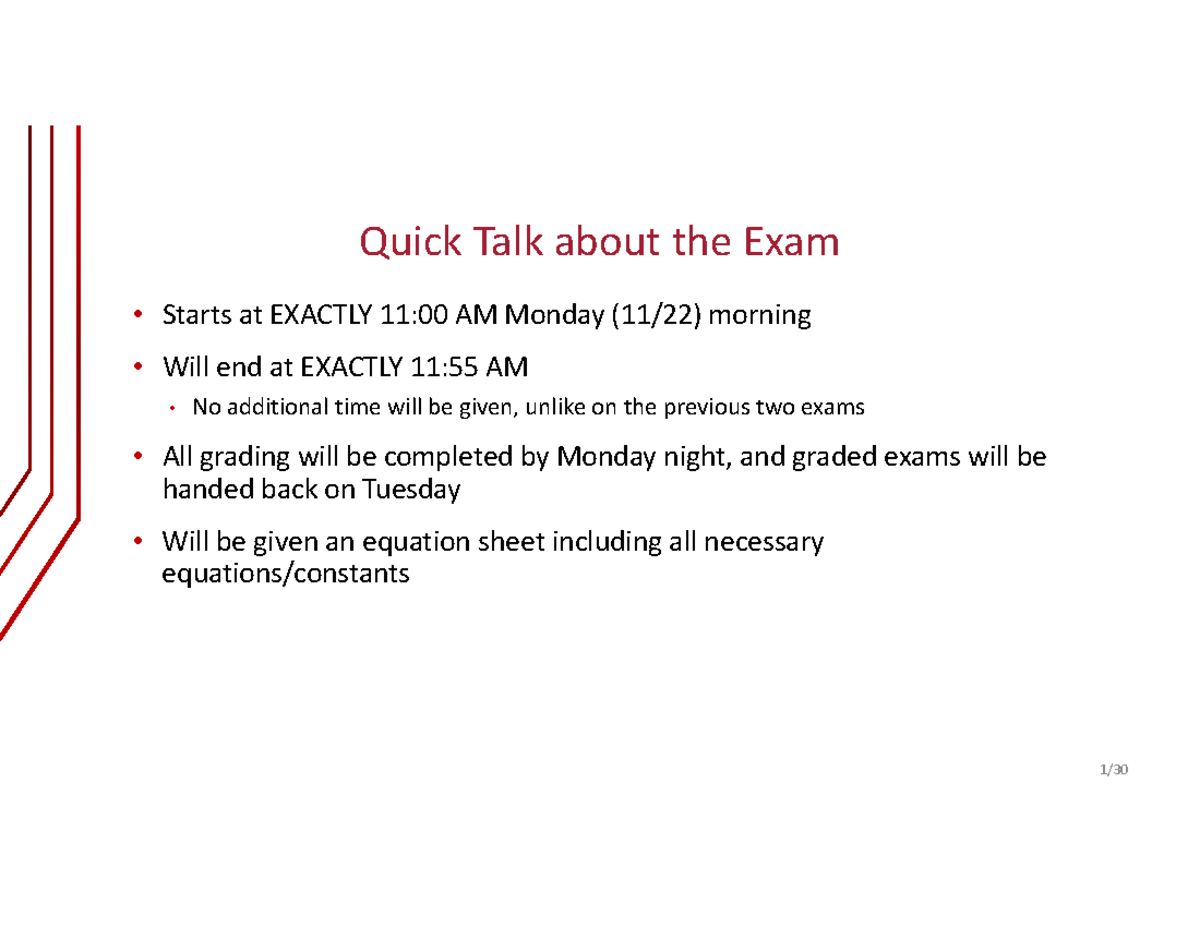 Exam3 Review-1 - Summary of all week 8-12 content that has been taught ...