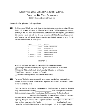ECB4 Ch1717 - Practice questions for exams - ESSENTIAL CELL BIOLOGY ...