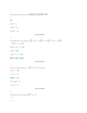 Math 110 module 1 final exam - Filter By 90% View answer Number Theory ...