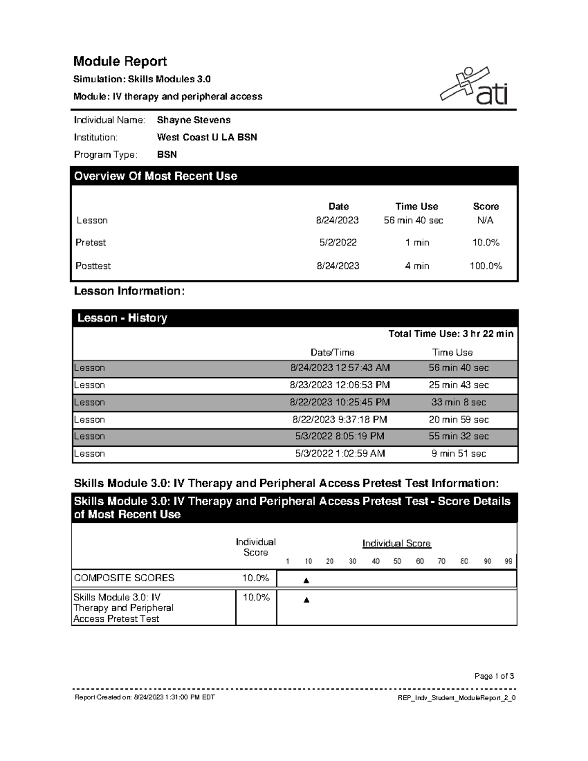 Report (87) - ATI - Module Report Simulation: Skills Modules 3. Module ...