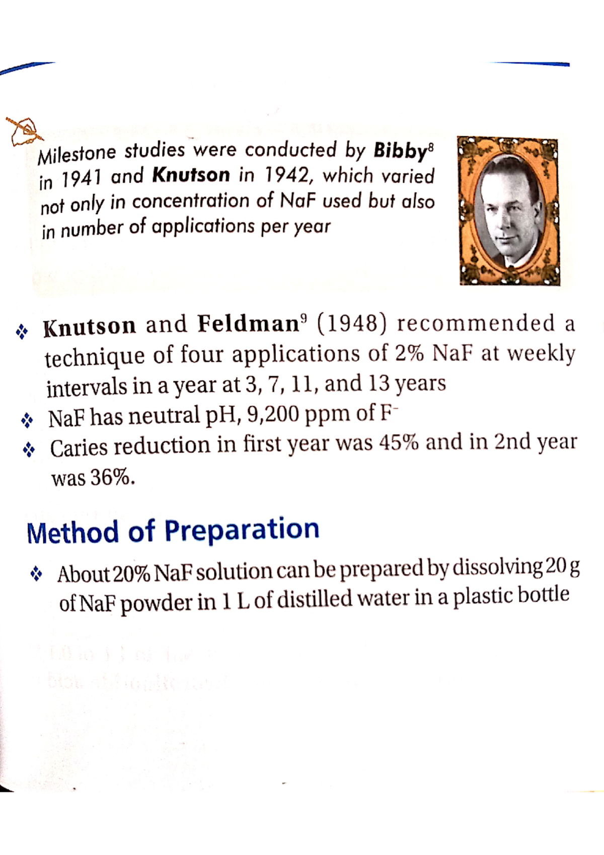 Sodium fluoride - Knutson technique - BDS - Studocu