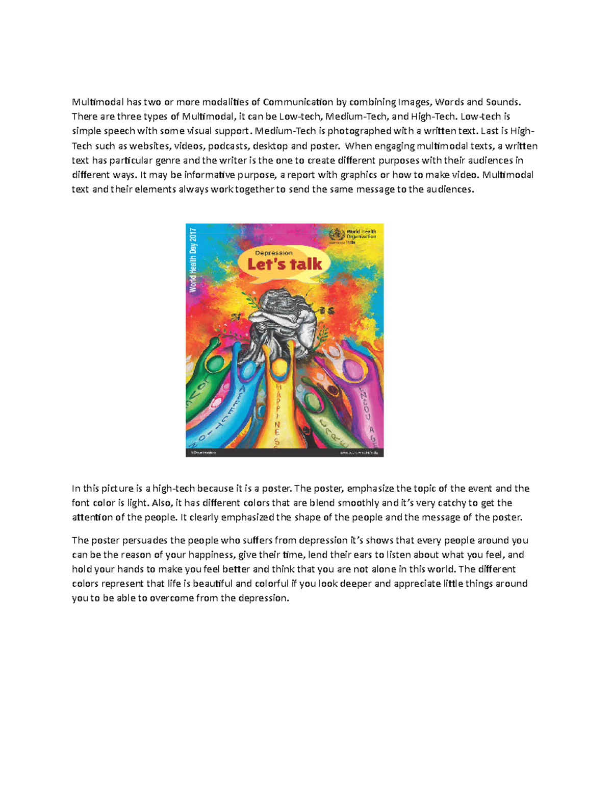 ART APP Poster - Modalities of Communication - Multimodal has two or ...