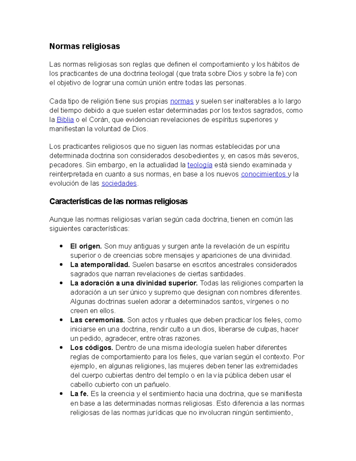 Normas religiosas - actividad - Normas religiosas Las normas religiosas ...