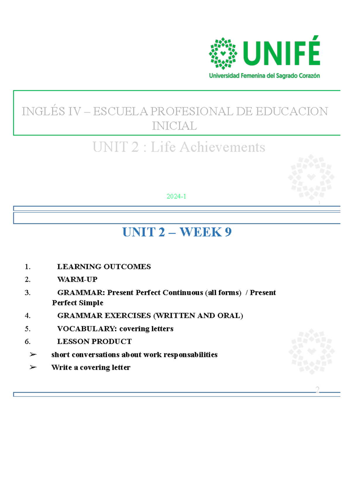 Abrir Inglés 4 UNIT 2 WEEK 2 - INGLÉS IV – ESCUELA PROFESIONAL DE ...